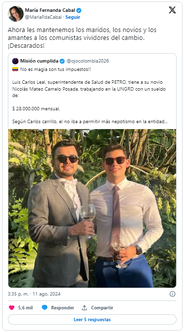 Superintendente Leal le responde a María Fernanda Cabal por comentarios ...